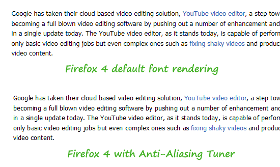 Fix Blurry Fonts in Firefox 4 With Anti-Aliasing Tuner